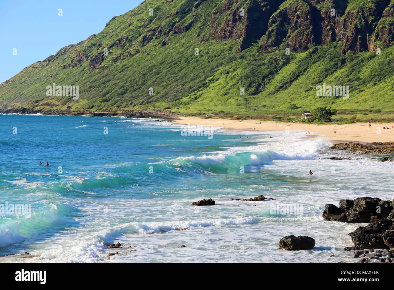 Yokohama Beach in Kaena Point State Park, Oahu, Hawaii Stock Photo - Alamy