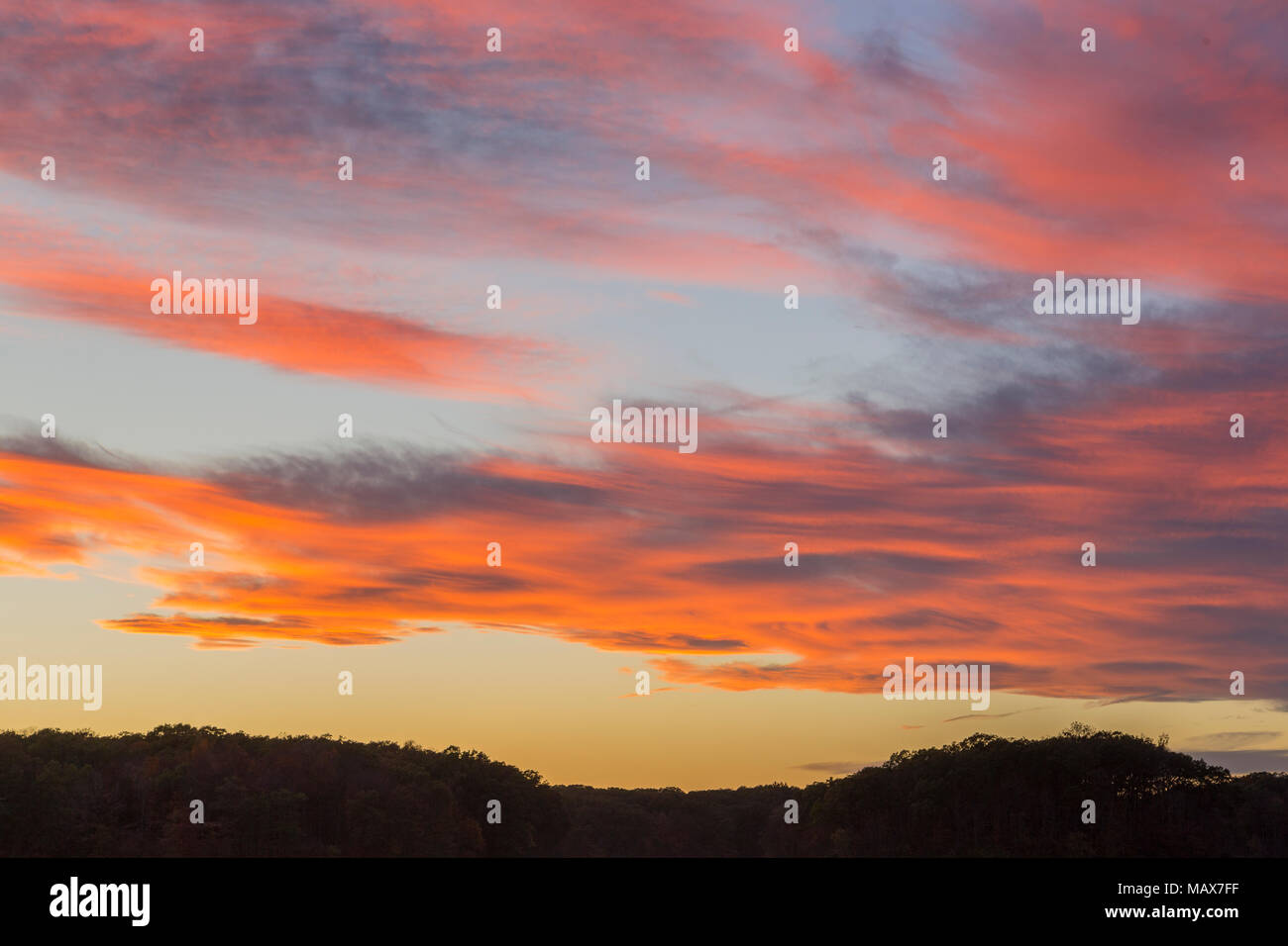 63893-03305 Sunset Stephen A. Forbes State Park Marion Co. IL Stock ...