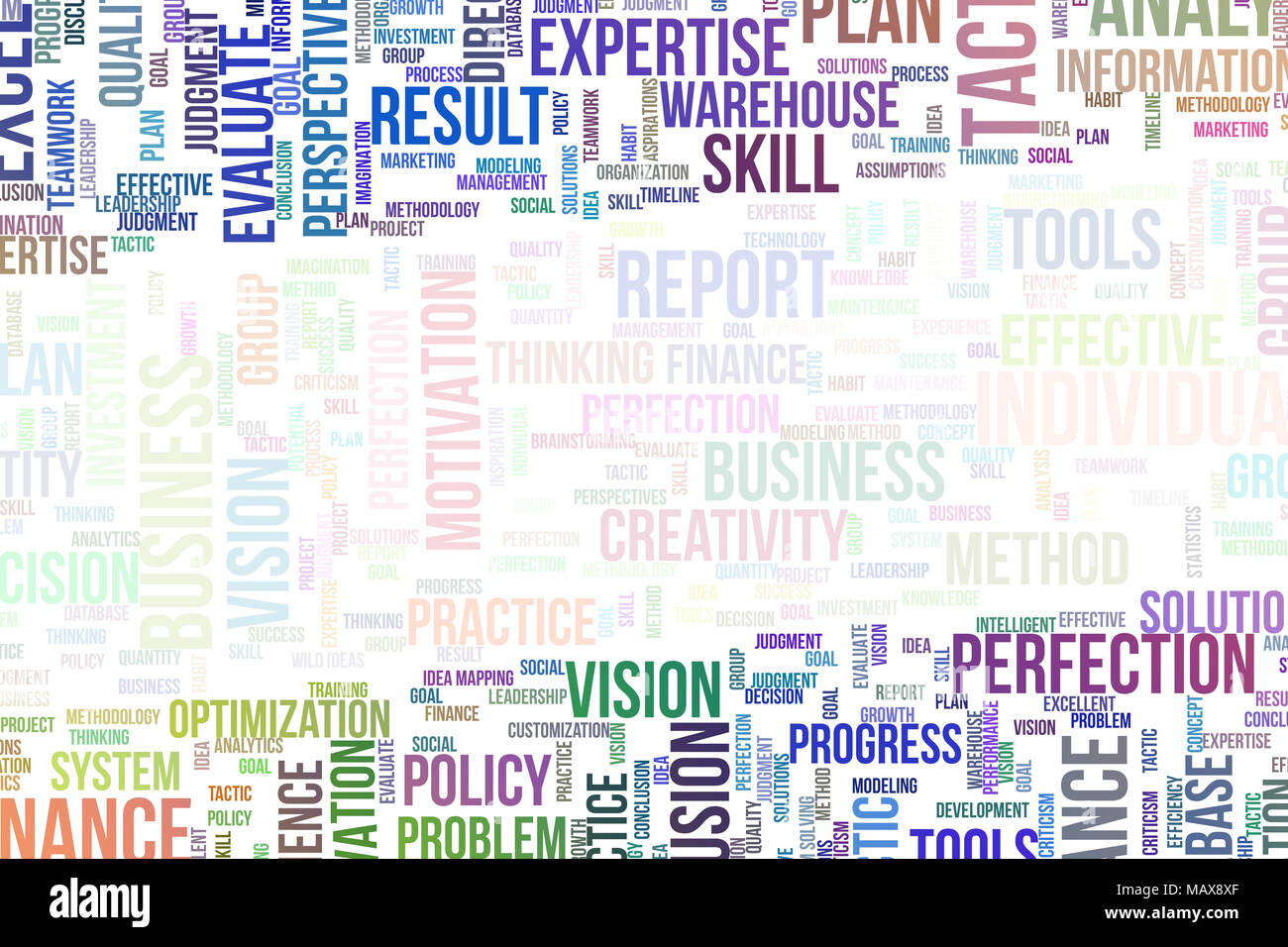 Business word cloud, colorful abstract, for web page, graphic design ...