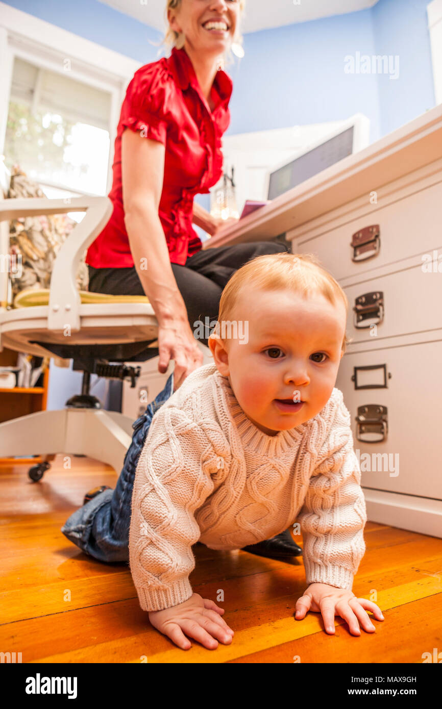 Woman working from home grabbing hi-res stock photography and images ...