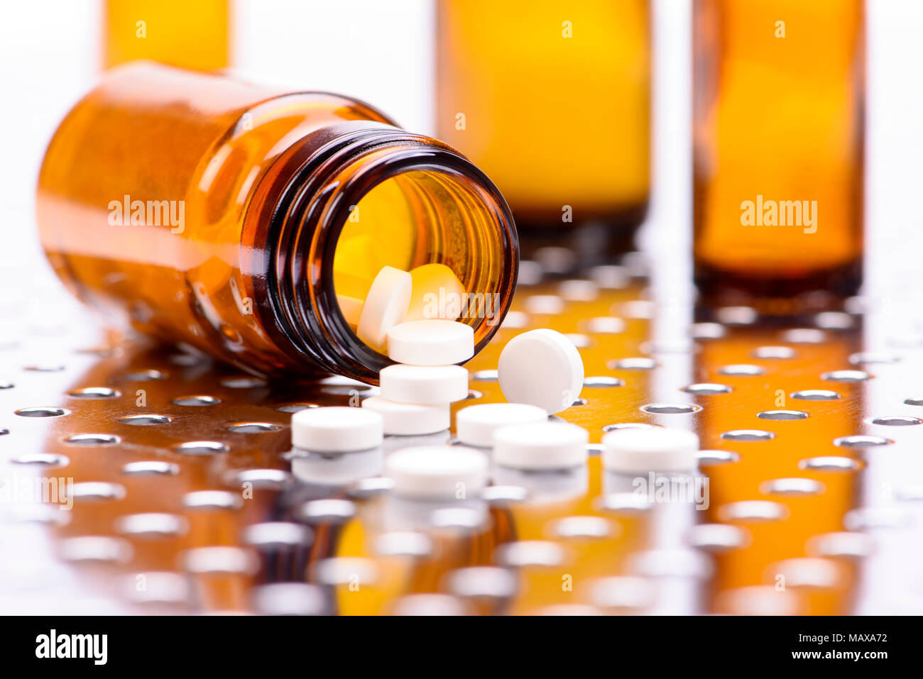 alternative medicine with herbal and homeopathic pills with essence ...