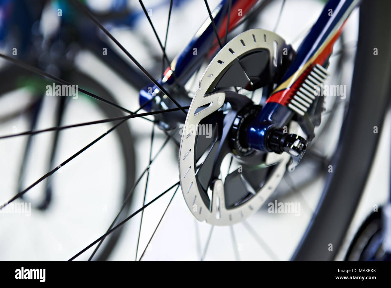 Front disc brake sport mountain bike Stock Photo - Alamy