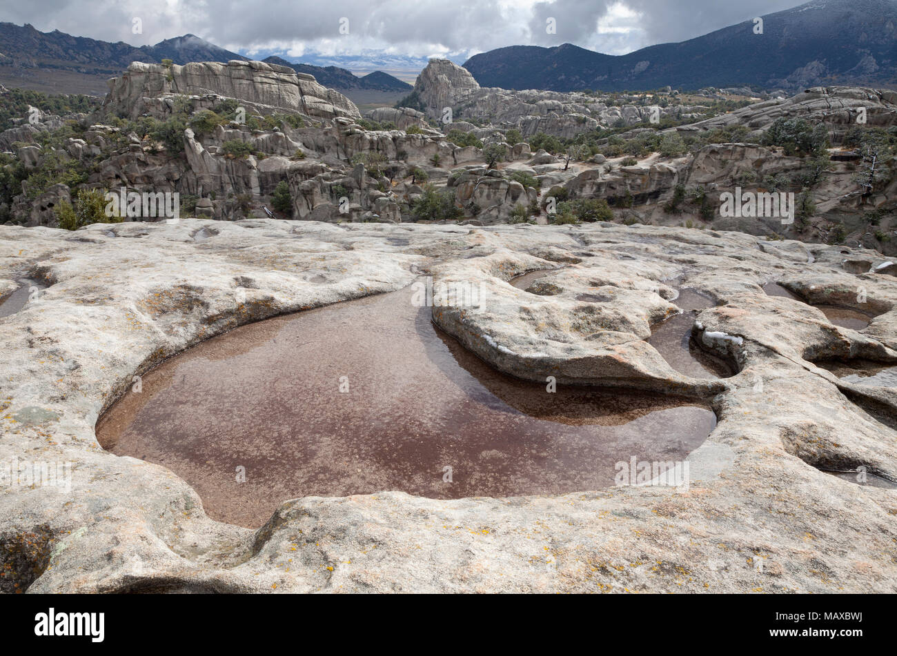 ID00776-00...IDAHO - Stormy day at City Of Rocks National Reserve Stock ...