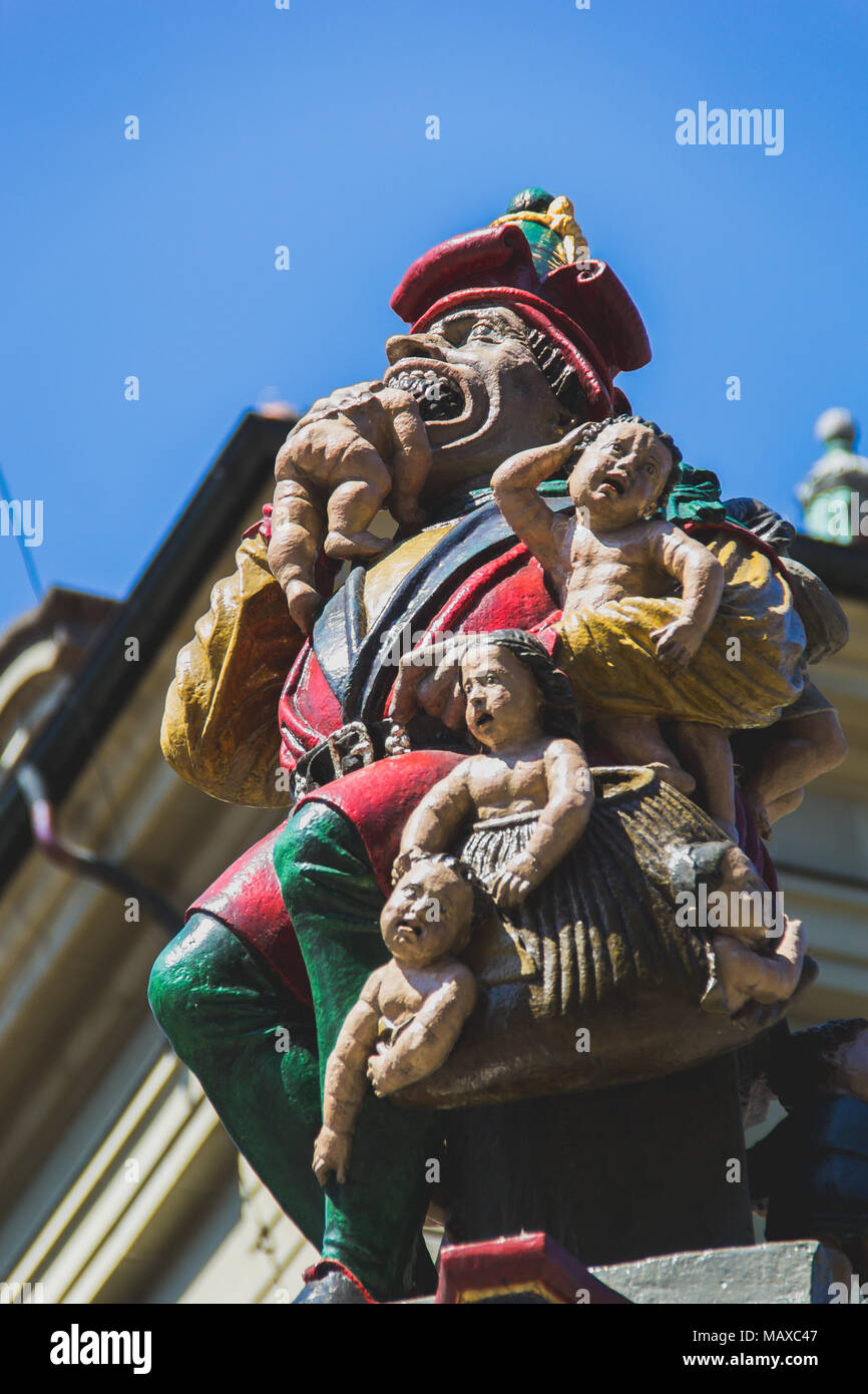 Child Eating Fountain (Kindlifresserbrunnen) in Bern Switzerland Stock ...