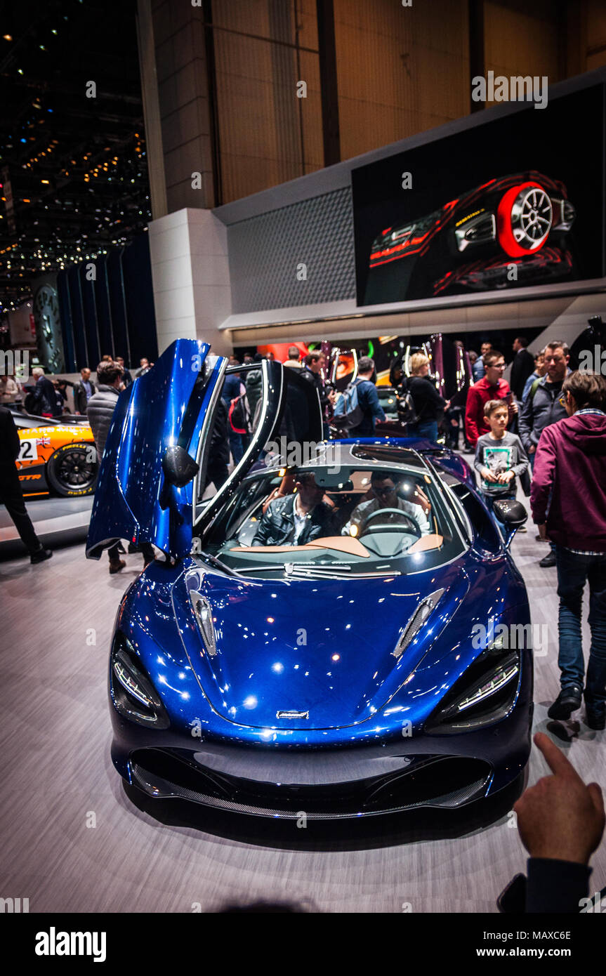 Switzerland, March 2018 - magnificent cars and hypercars on display at ...