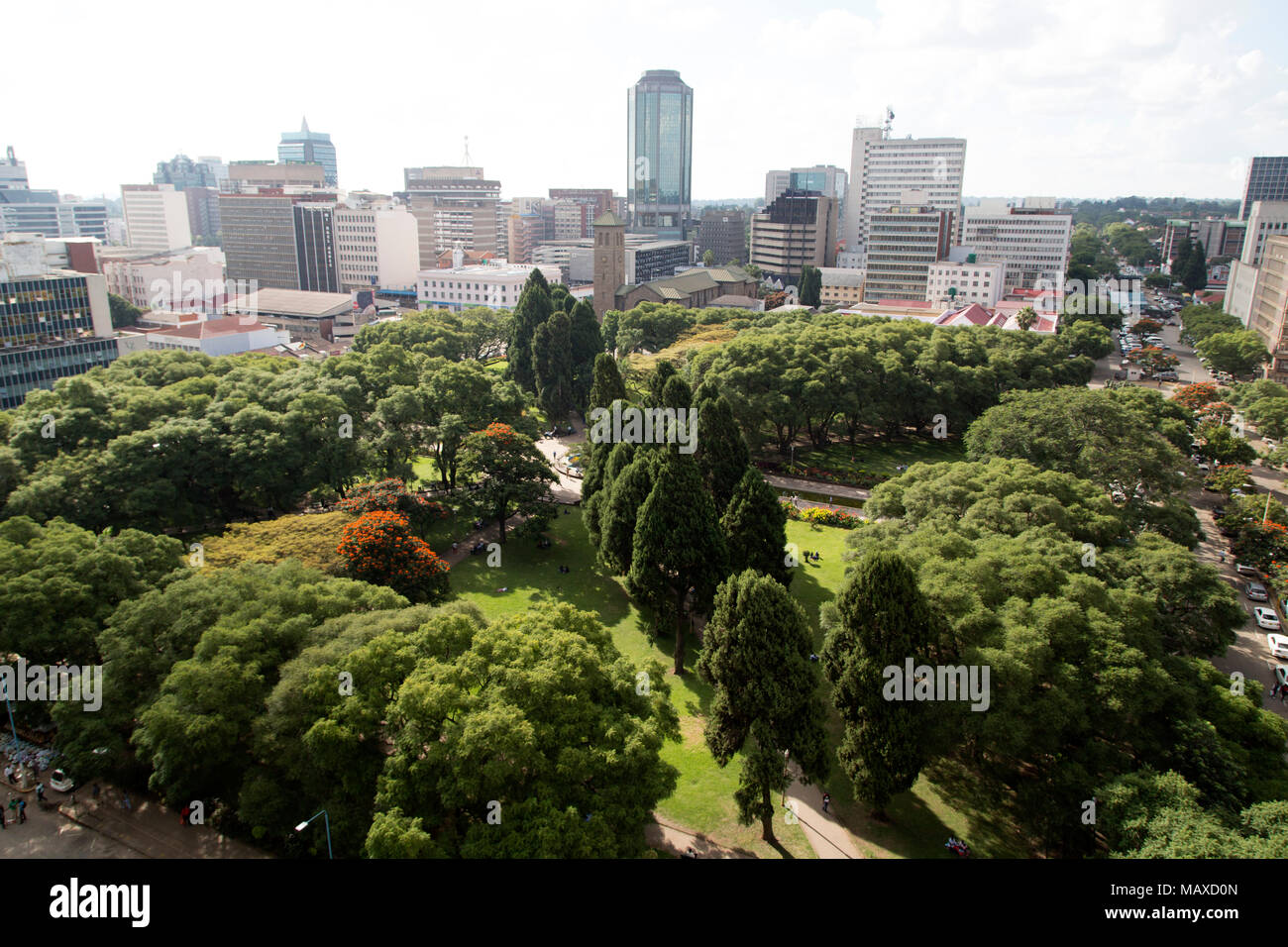 A sunny day at Africa Unity Square in Harare, Zimbabwe Stock Photo - Alamy