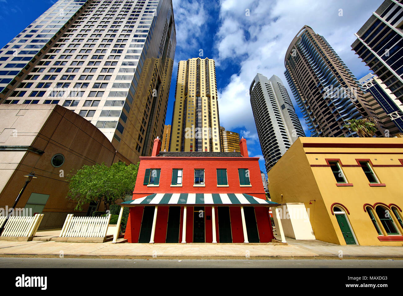 Traditional old buildings and skyscrapers, Sydney, New South Wales ...