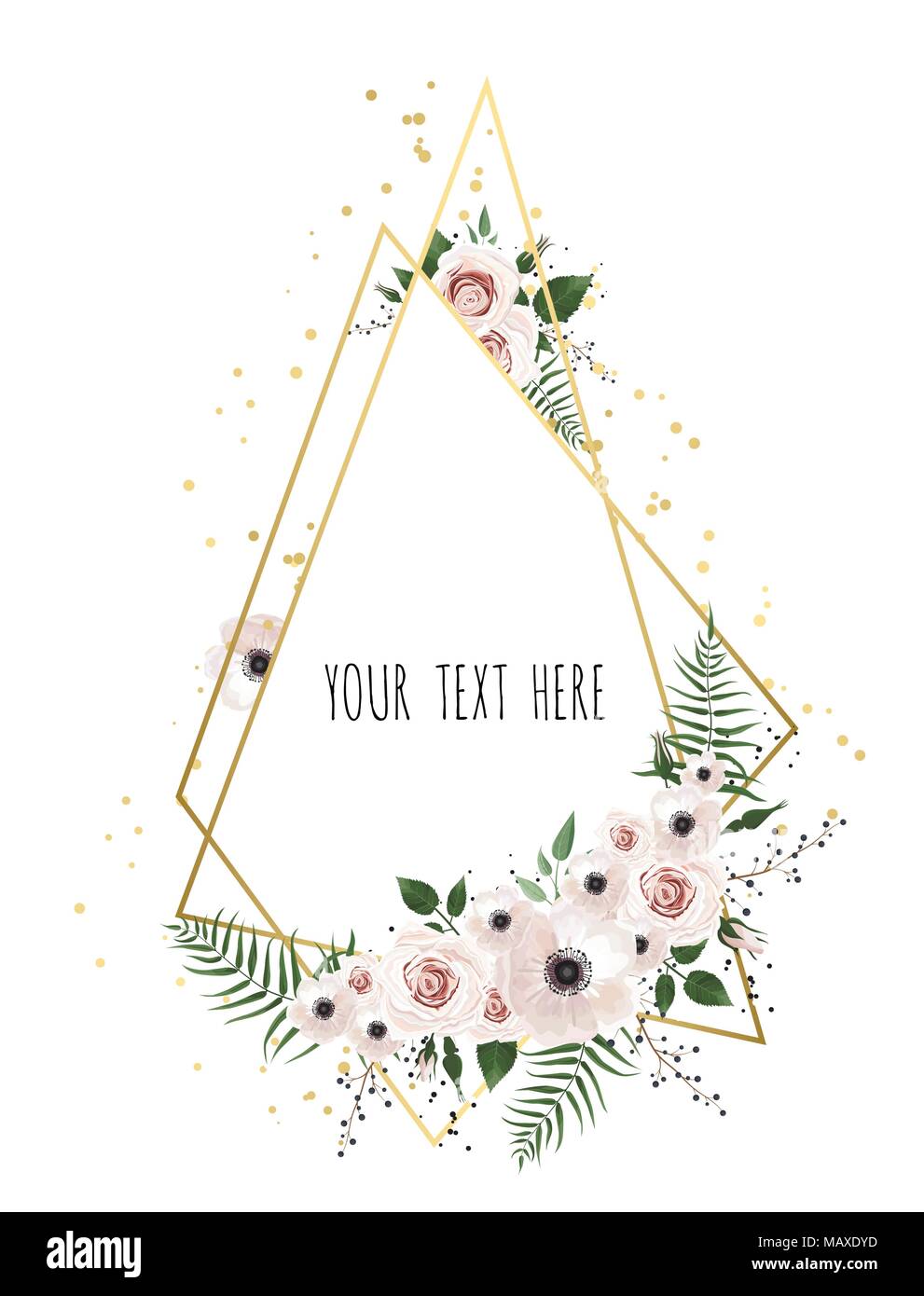 Stylish floral vector design round frame. Vector illustration. Frame ...