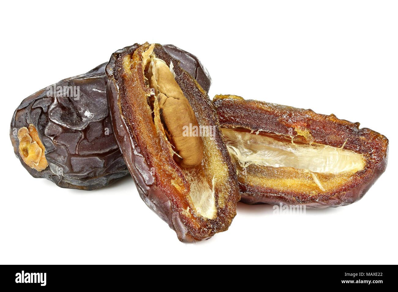 organic Medjool dates from Israel isolated on white background Stock ...