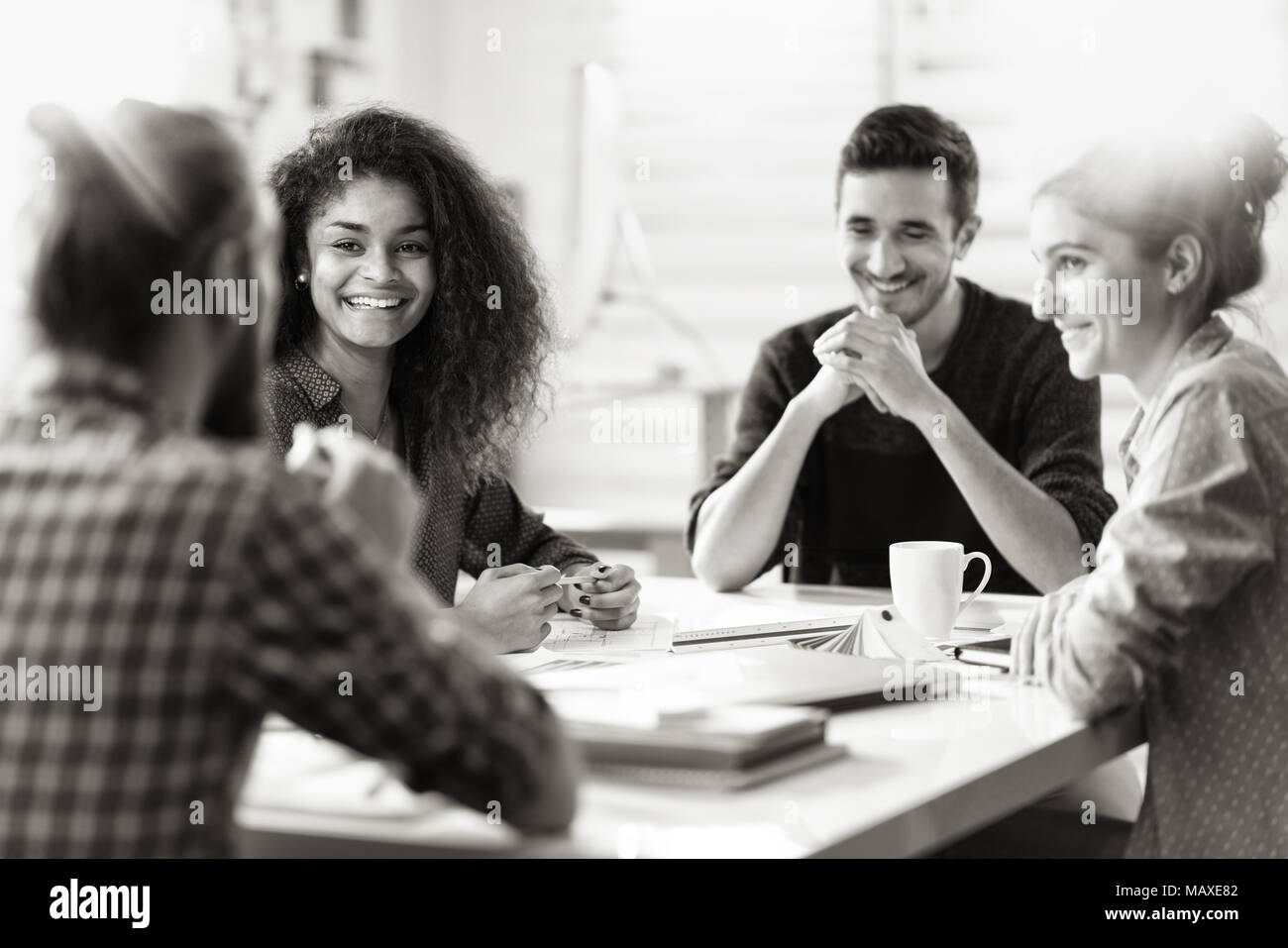 White and black men working together hi-res stock photography and ...