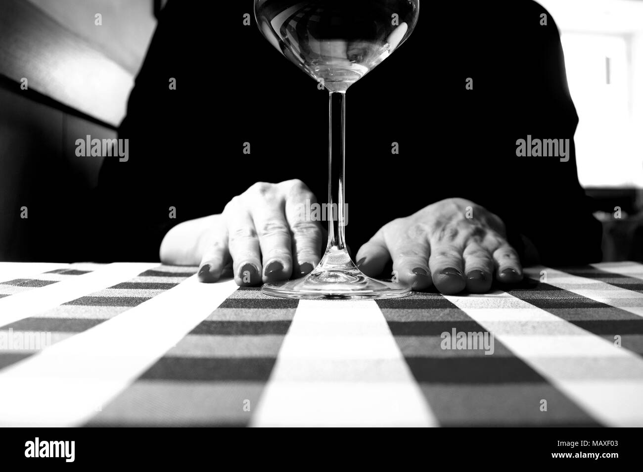 Enjoy wine in the restaurant Stock Photo - Alamy
