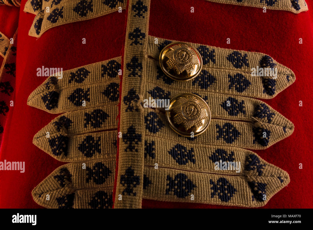 Scots Guards drummer tunic (detail Stock Photo - Alamy