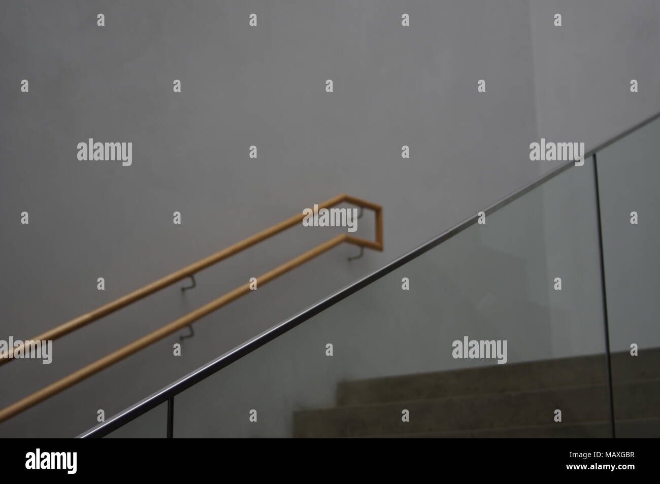 Modern stair rails Stock Photo - Alamy