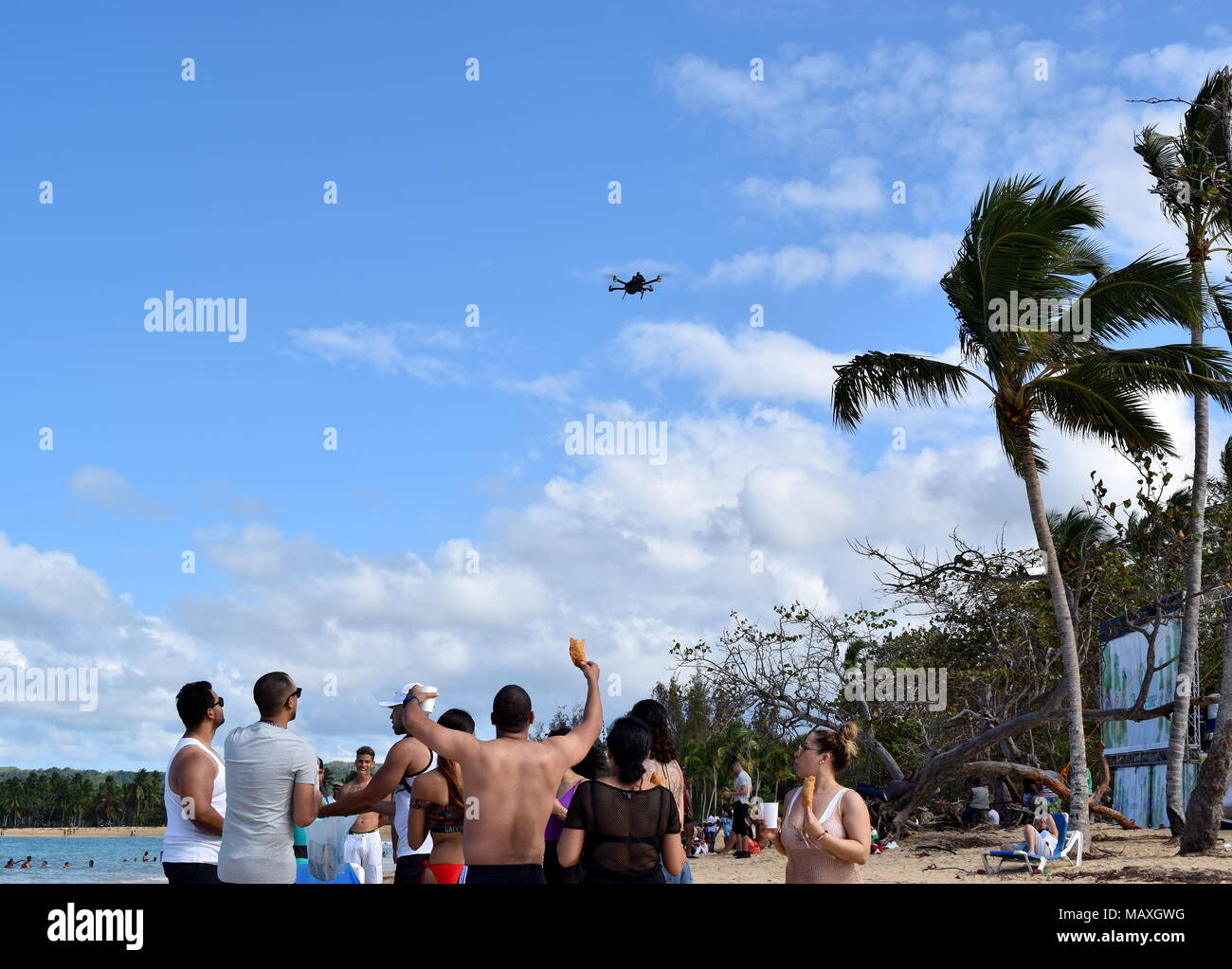 Drone footage over beach in hi-res stock photography and images - Alamy