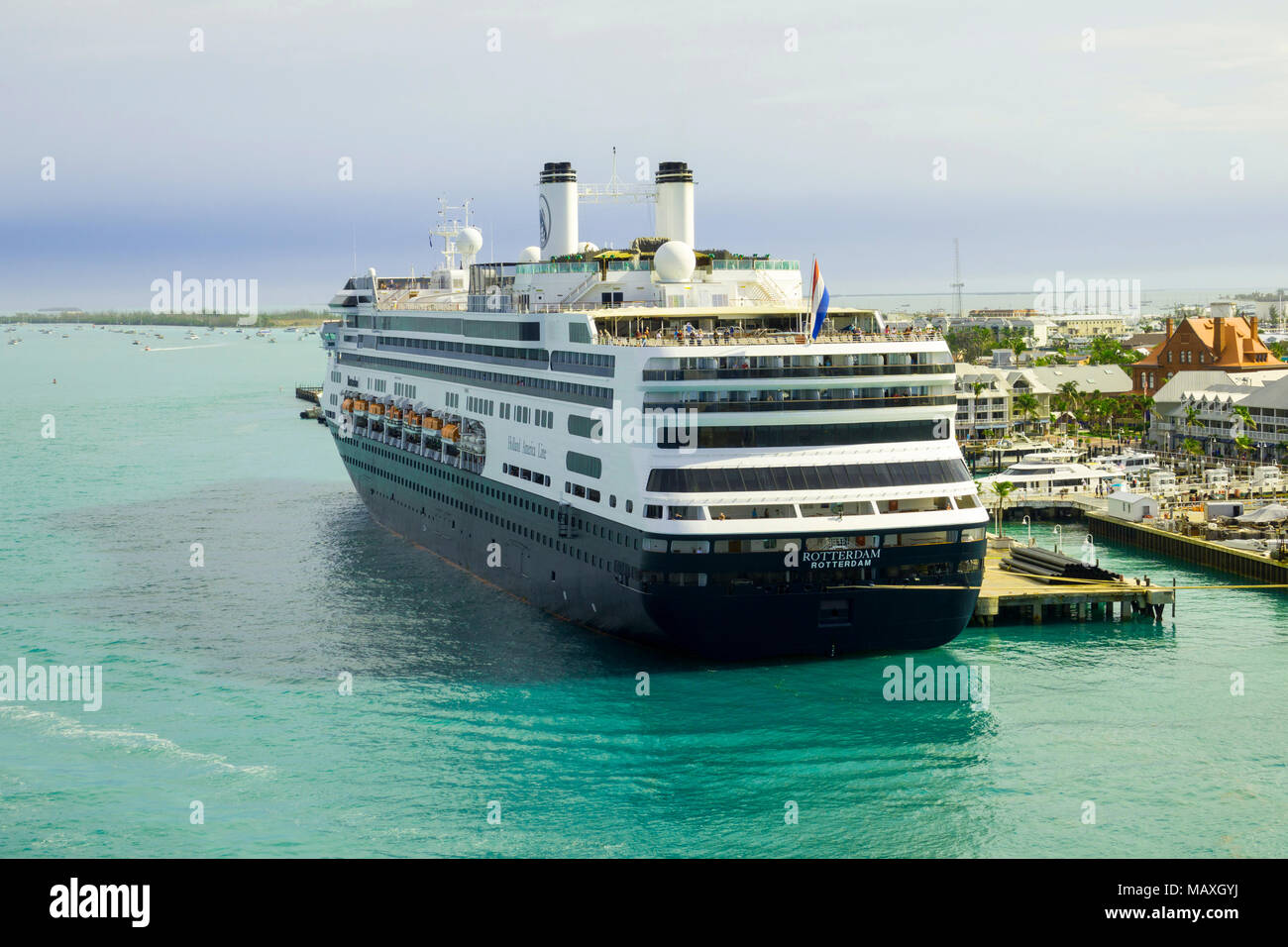 Cruise ship at the popular Florida destination of Key West Stock Photo ...
