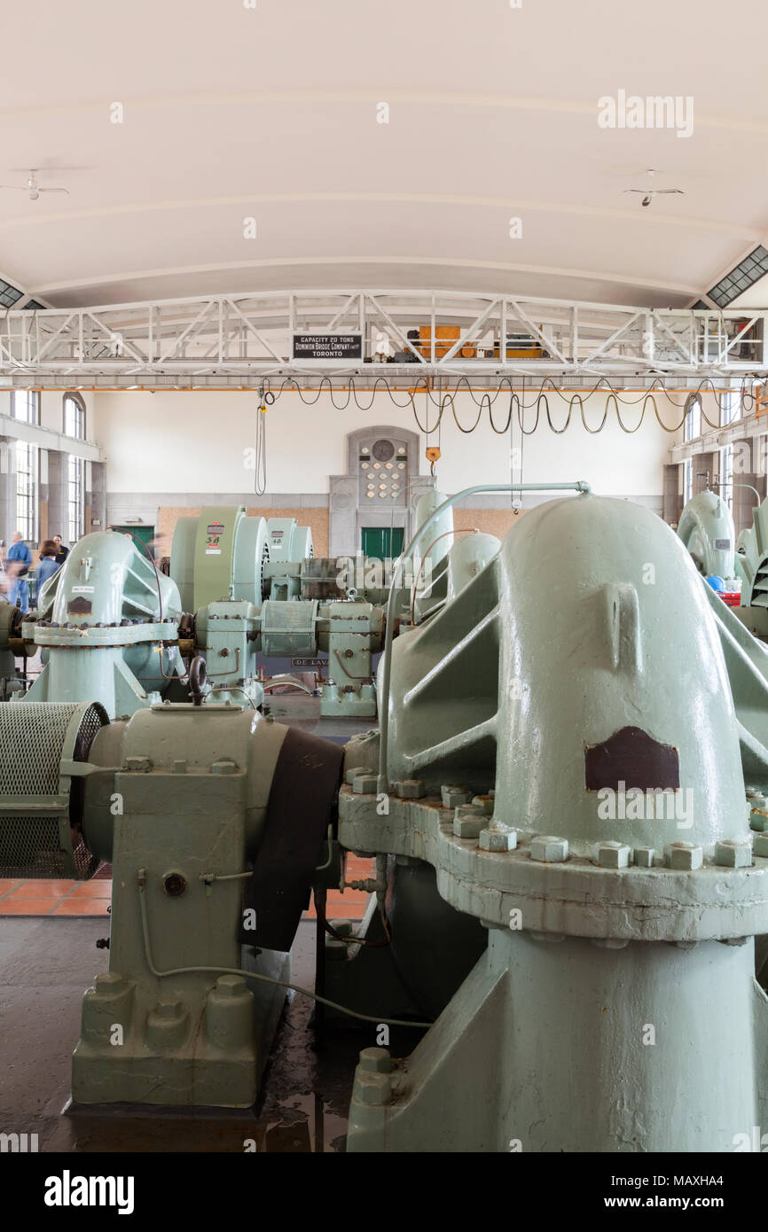 A view inside the pump house at the R. C. Harris Water Treatment Plant ...