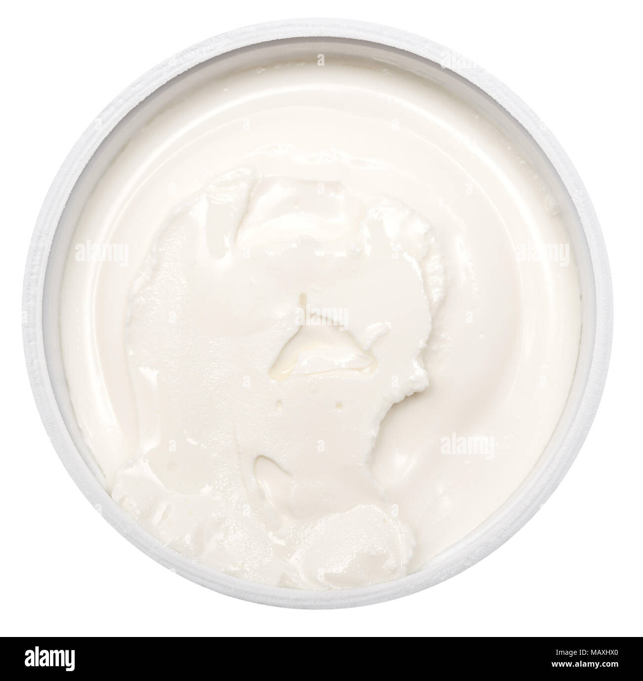 Cream isolated on white background Stock Photo - Alamy