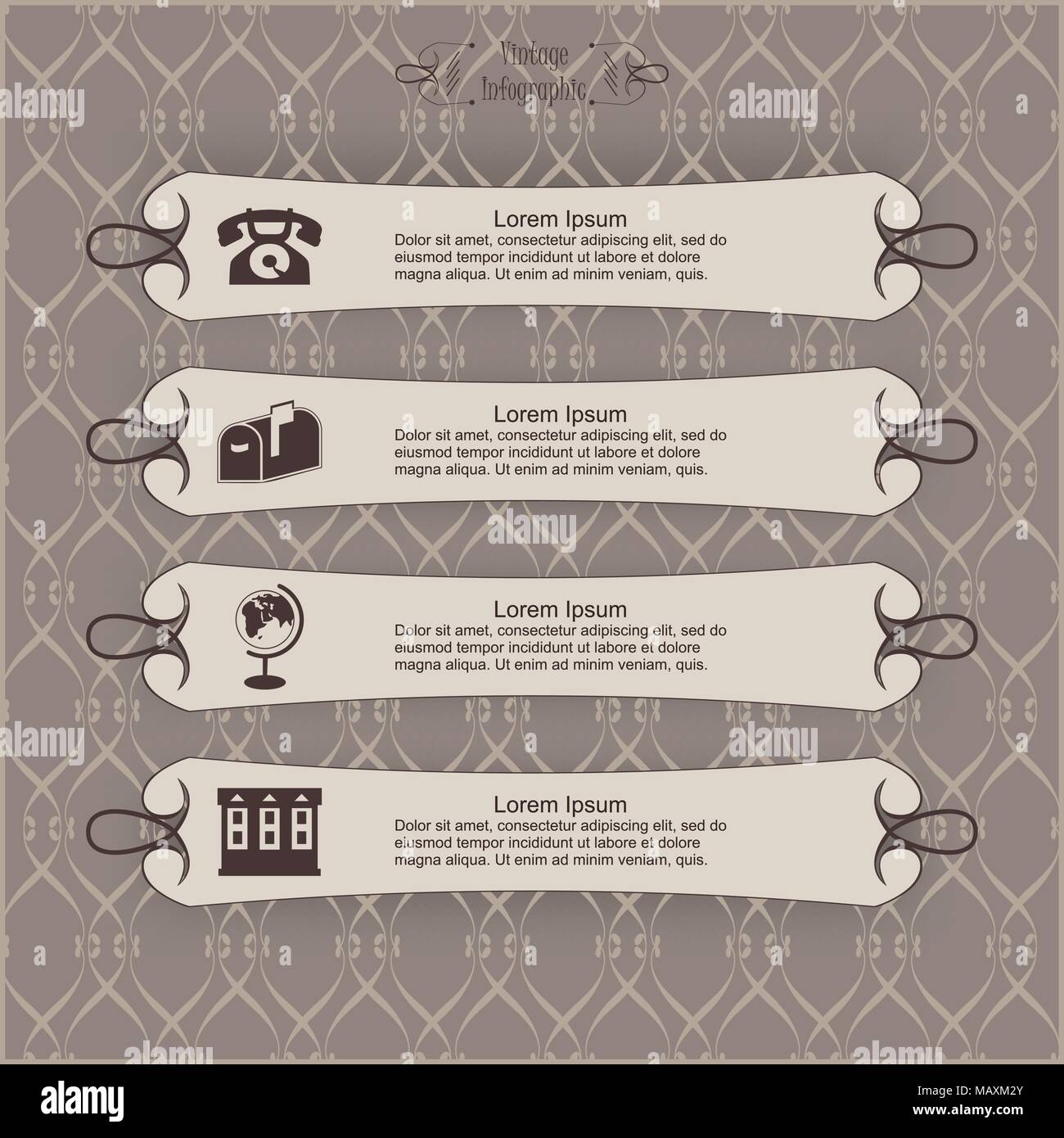 Long Label Vintage infographic vector Stock Vector Image & Art - Alamy