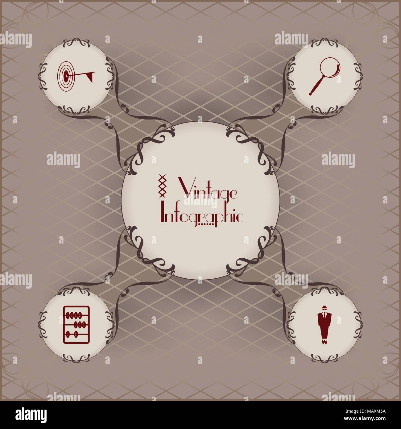 Vintage infographic vector image design Stock Vector Image & Art - Alamy