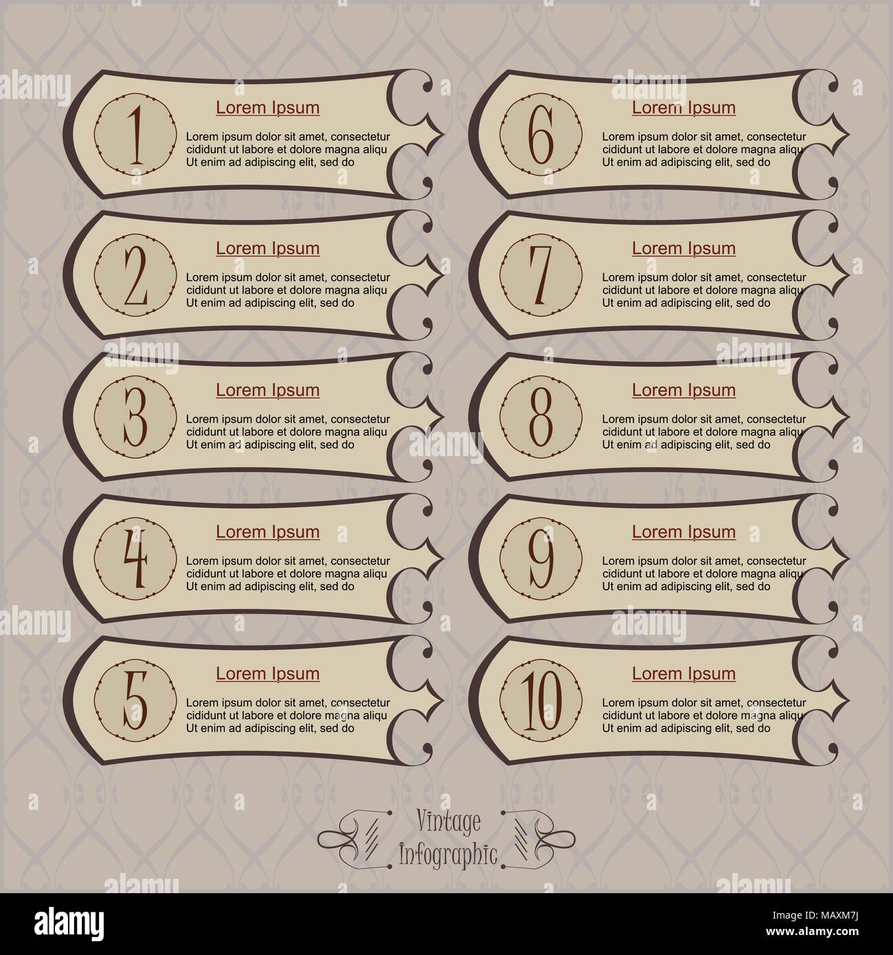 Vintage infographic vector image template Stock Vector Image & Art - Alamy