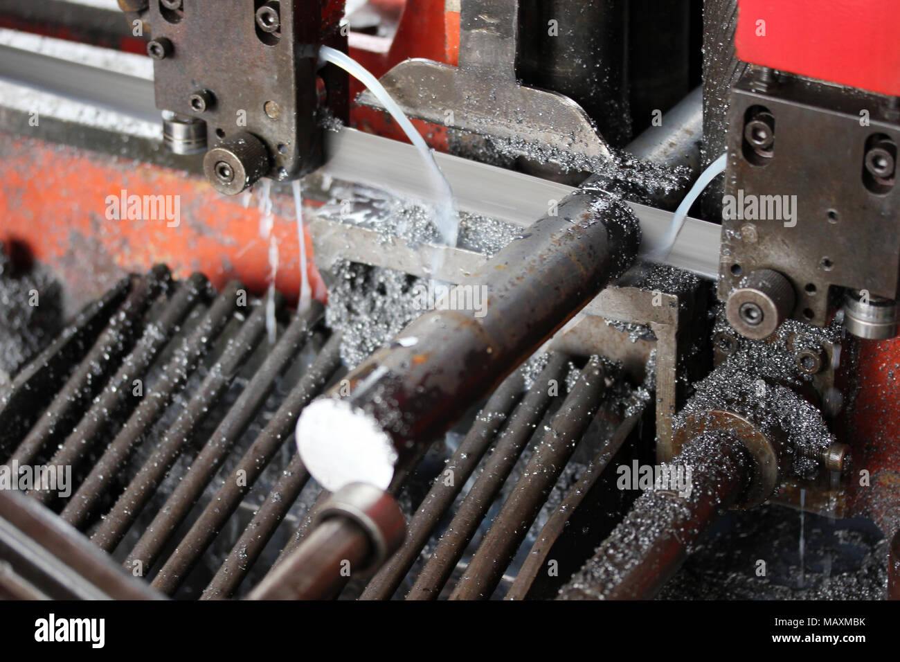 metal cutting saw in factory Stock Photo - Alamy