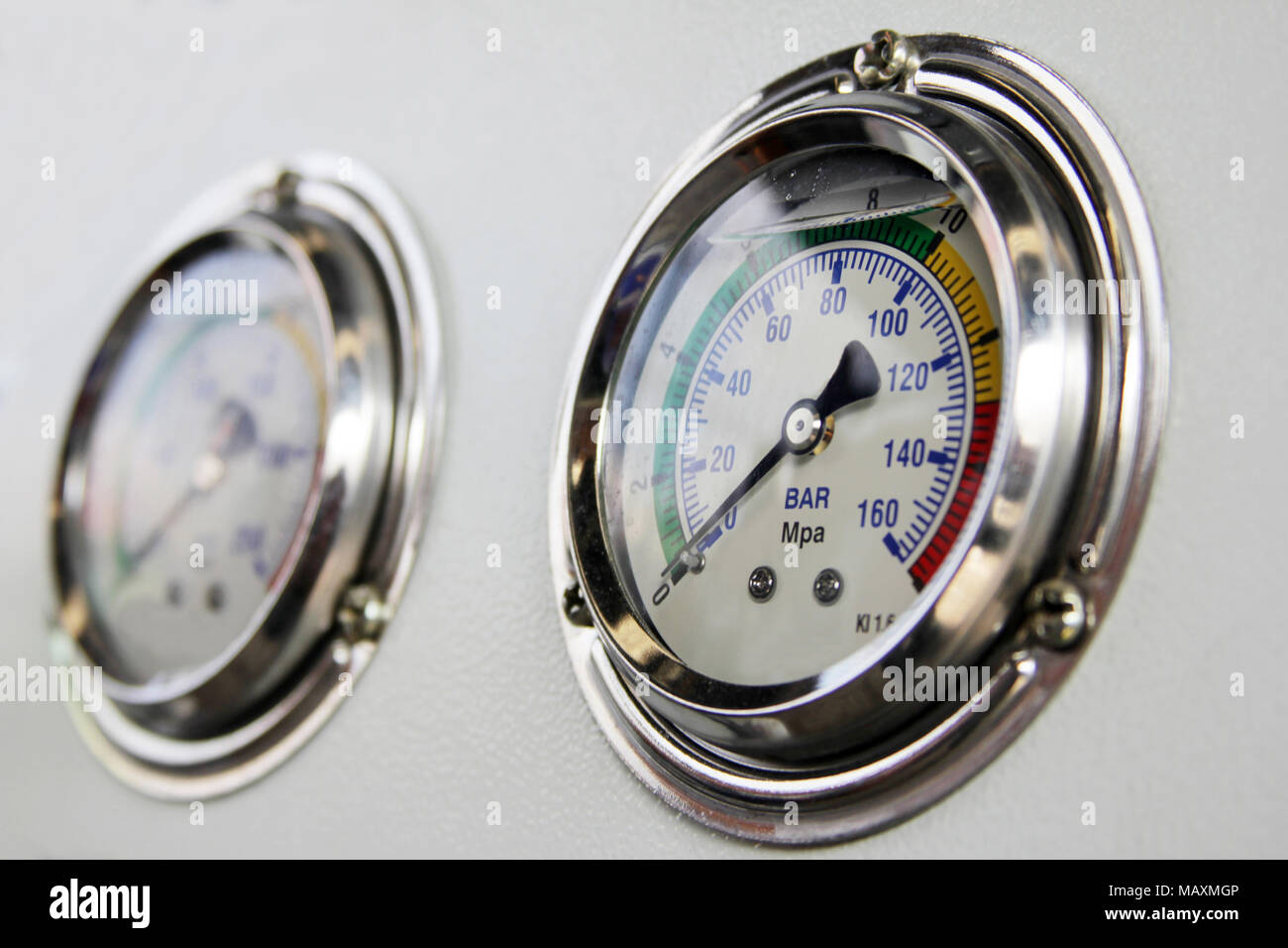 industrial high pressure meters Stock Photo - Alamy