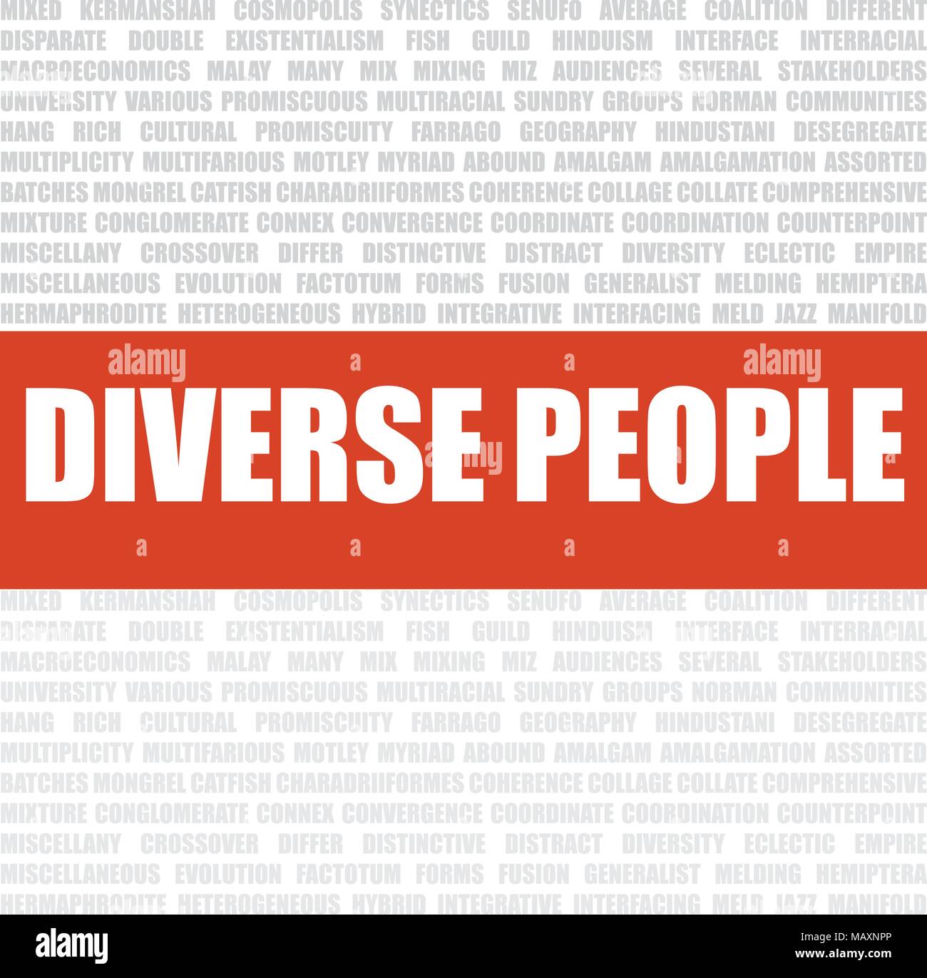 Diverse People word cloud, vector background Stock Vector Image & Art ...