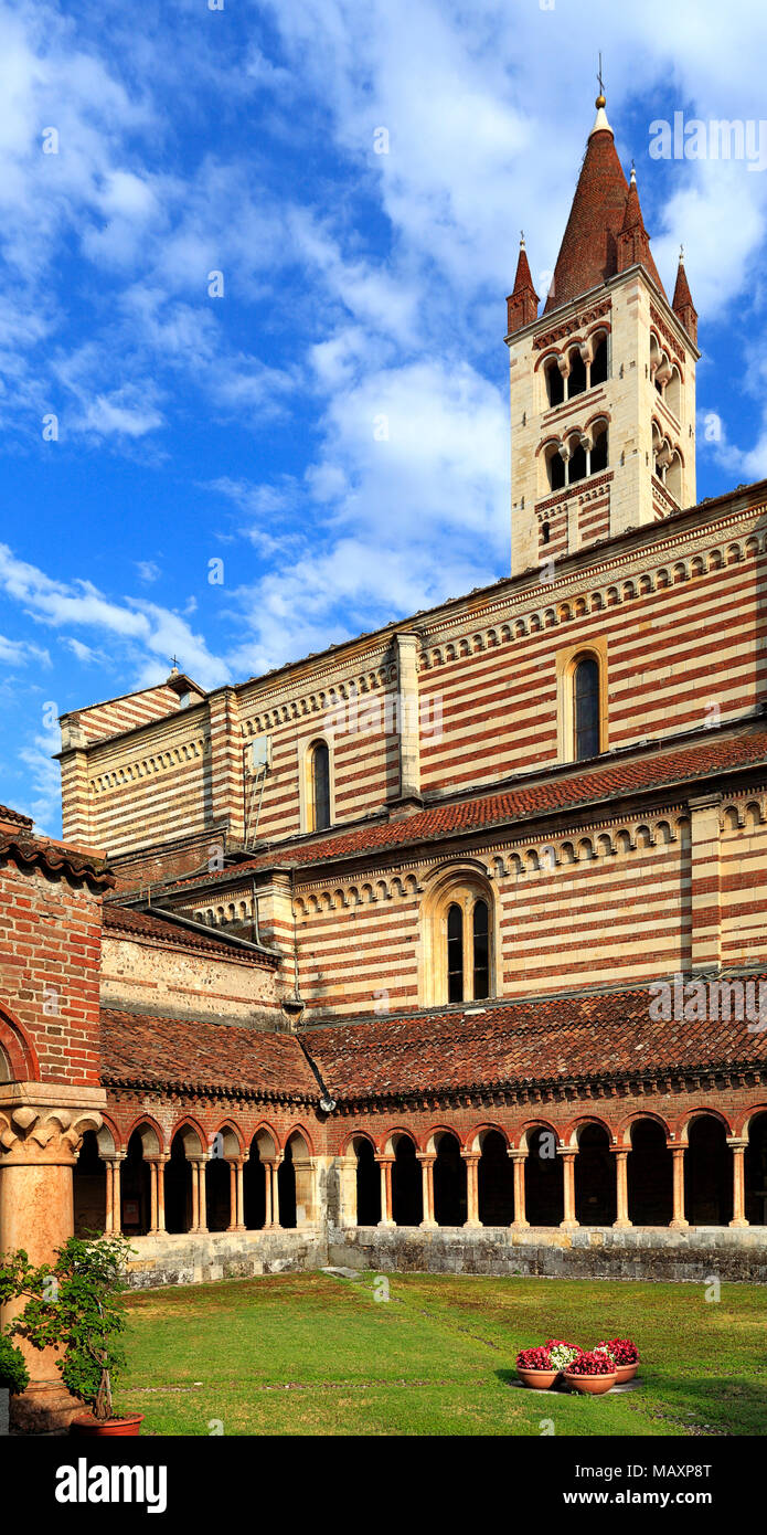 Verona, Veneto / Italy - 2012/07/06: Verona historic city center ...