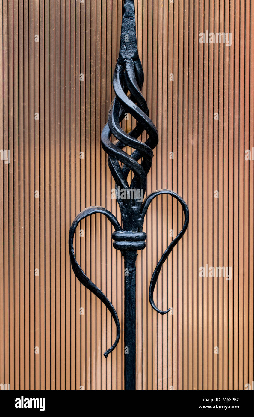 decorative parts of metal gates, elements of hand forging Stock Photo ...