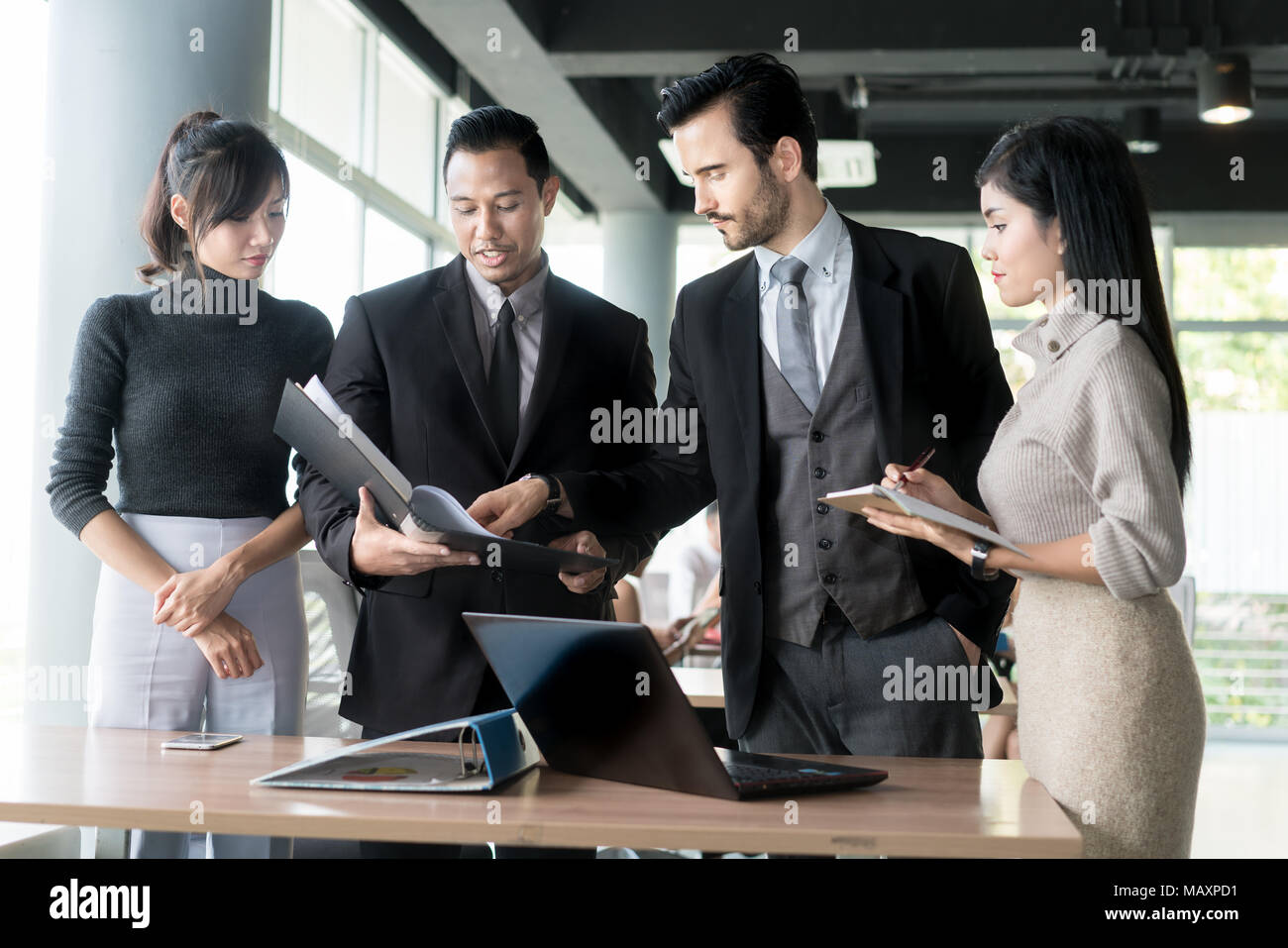 Executive manager explaining company hi-res stock photography and ...