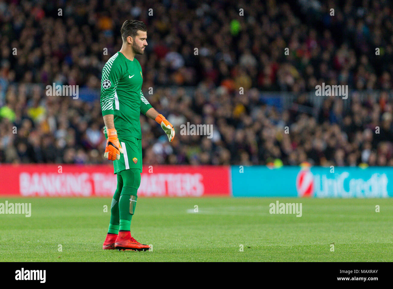 AS Roma goalkeeper Alisson Becker (1) during the UEFA Champions League ...