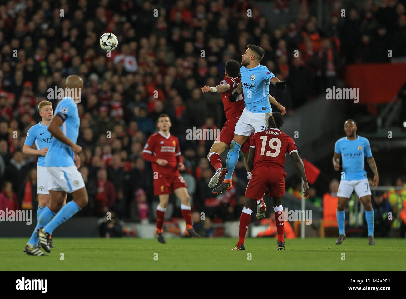 4th April 2018 , Anfield, Liverpool, England; Champions League Quarter ...