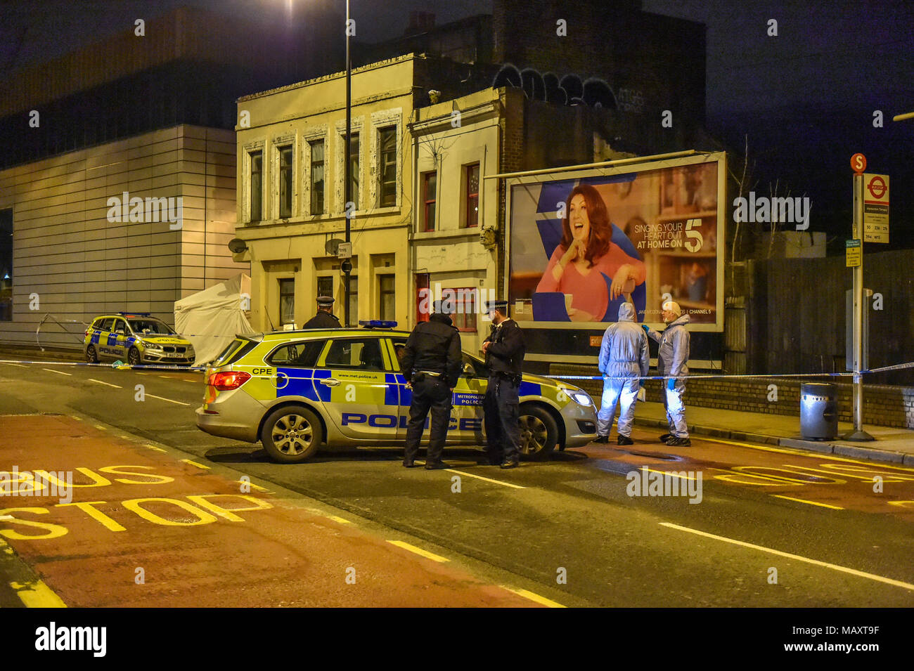 London, United Kingdom. 4 April 2018. A man in his 20's has died after ...