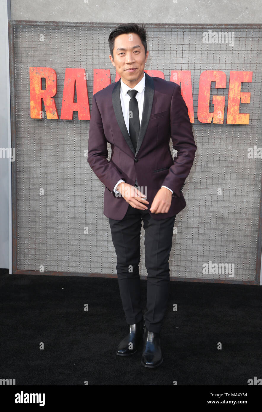 LOS ANGELES, CA - APRIL 4: David An, at the premiere of Rampage at the ...