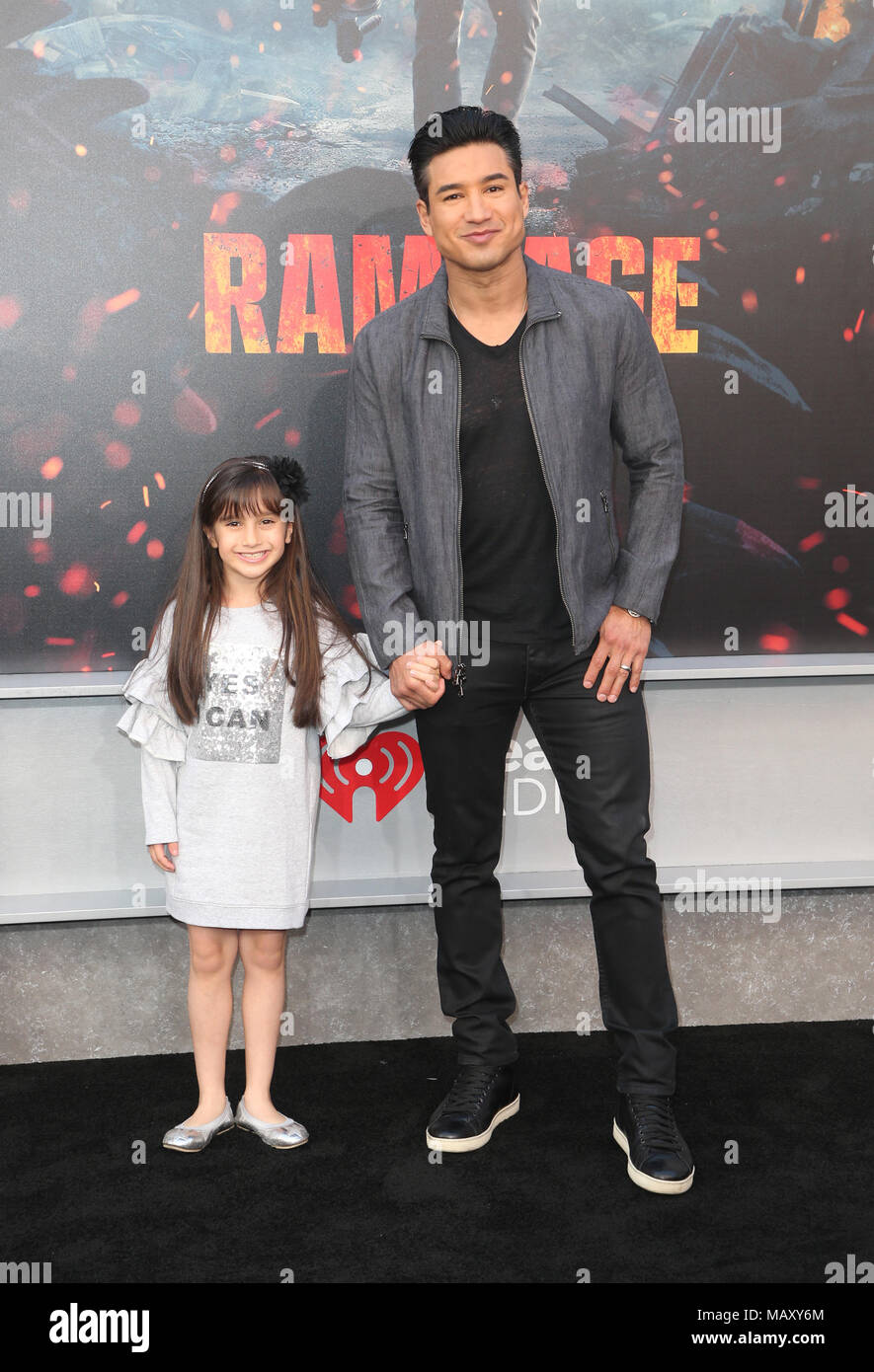 LOS ANGELES, CA - APRIL 4: Mario Lopez, Gia Francesca Lopez, at the ...