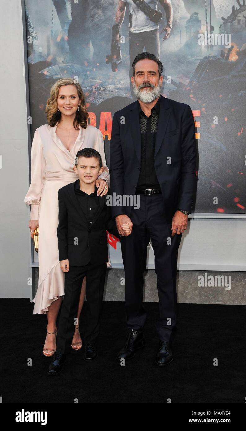 Los Angeles, CA, USA. 4th Apr, 2018. Jeffrey Dean Morgan, family at ...