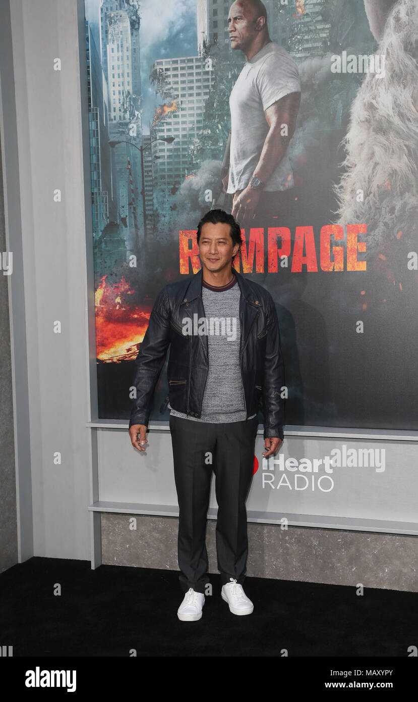 Los Angeles, Ca, USA. 4th Apr, 2018. Will Yun Lee, at the premiere of ...