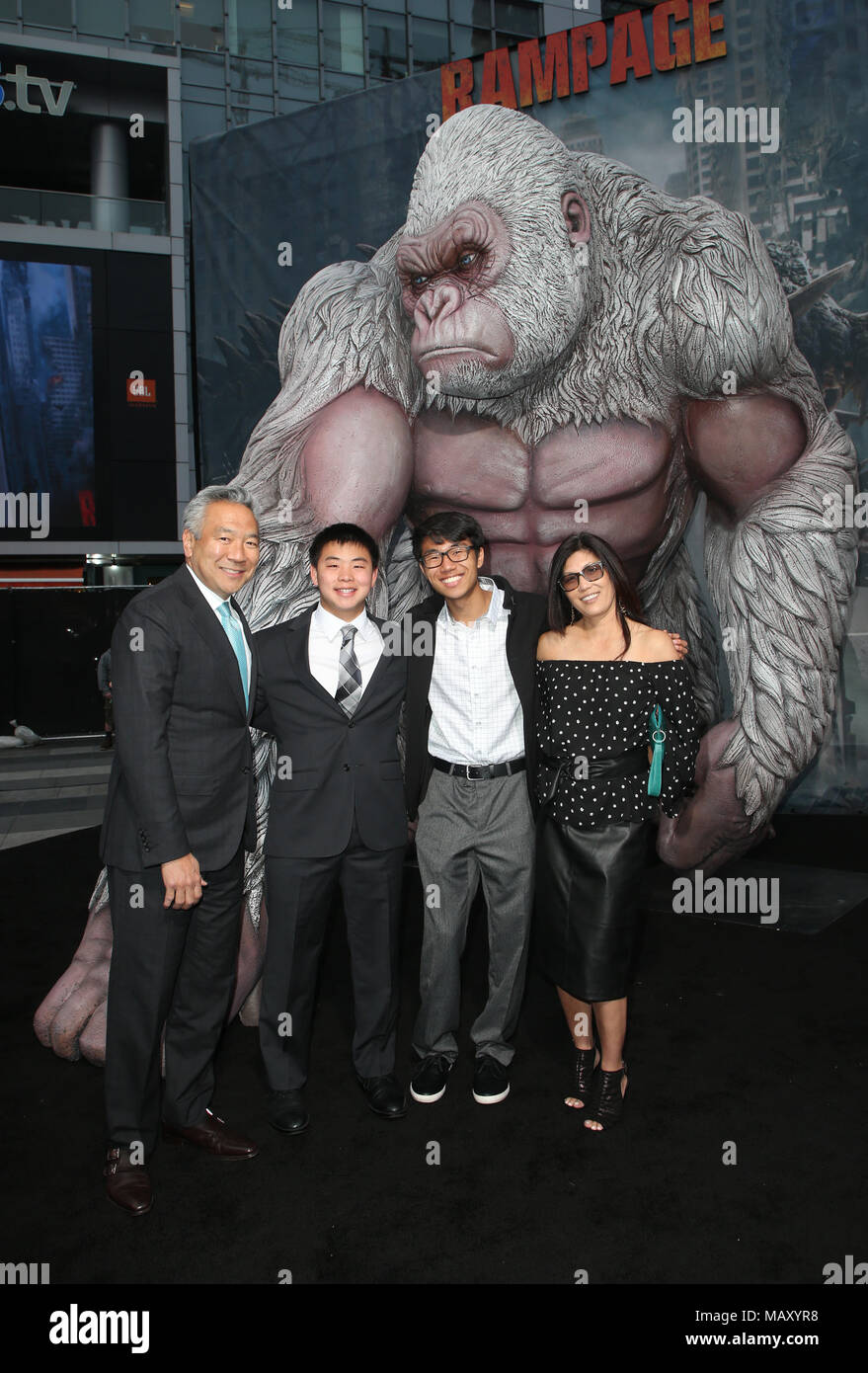 Los Angeles, Ca, USA. 4th Apr, 2018. Kevin Tsujihara, Sandy Tsujihara ...