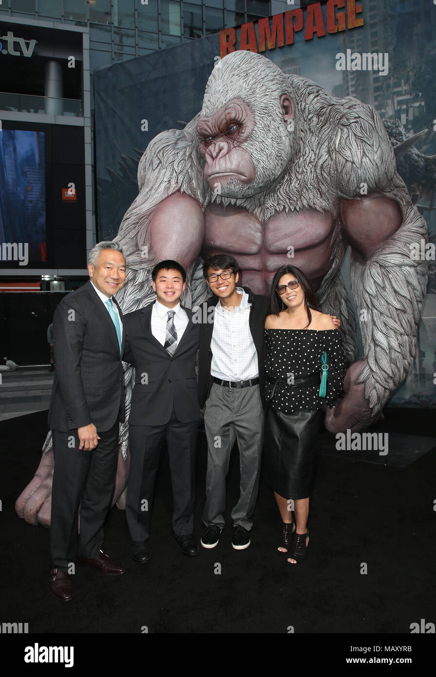 Los Angeles, Ca, USA. 4th Apr, 2018. Kevin Tsujihara, Sandy Tsujihara ...