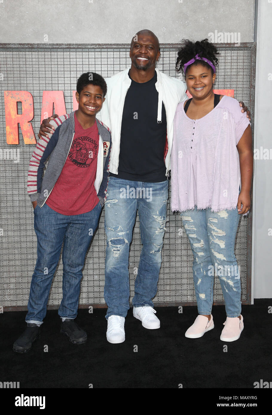 Los Angeles, Ca, USA. 4th Apr, 2018. Terry Crews, Children, at the ...