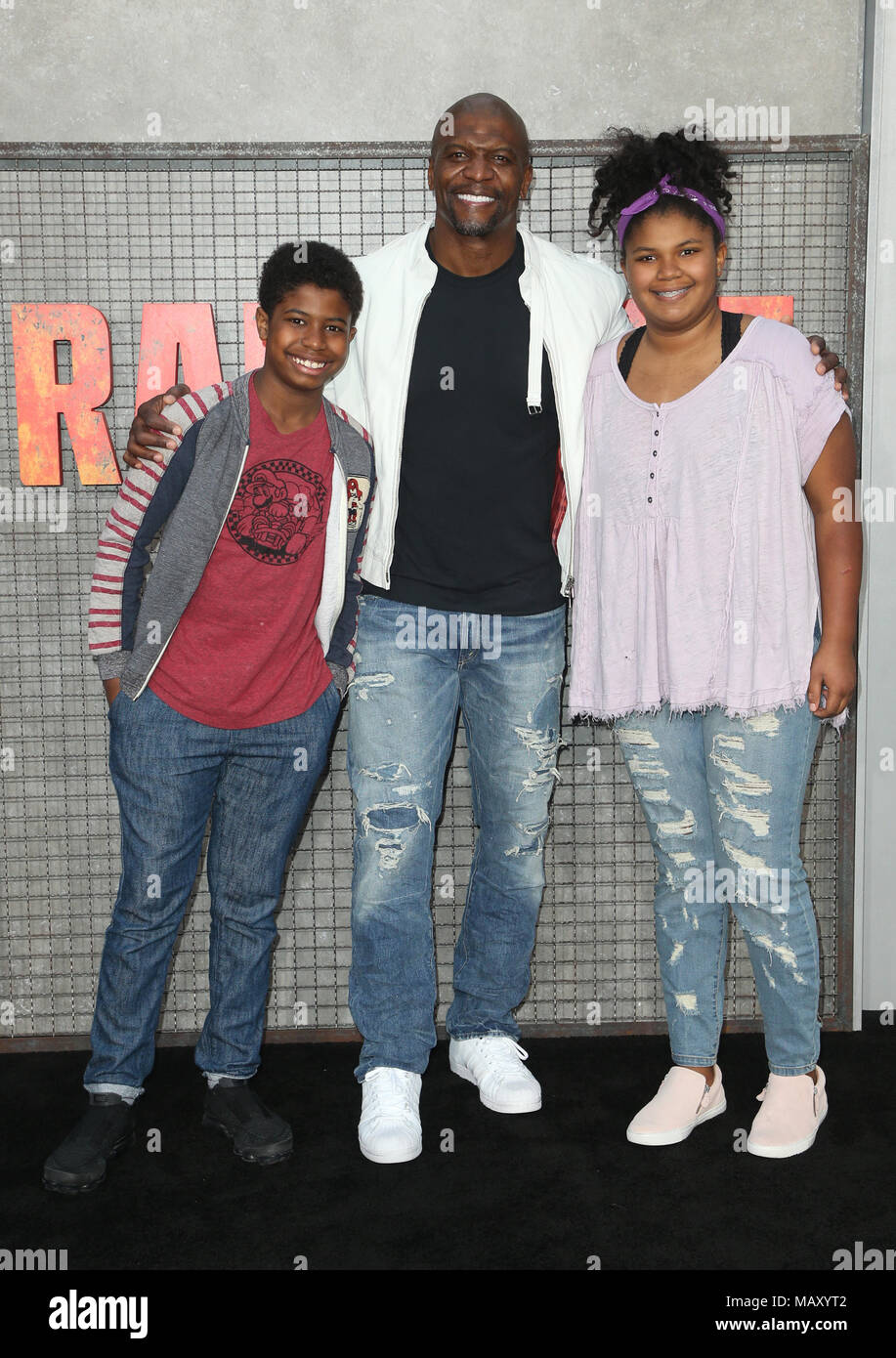 Los Angeles, Ca, USA. 4th Apr, 2018. Terry Crews, Children, at the ...