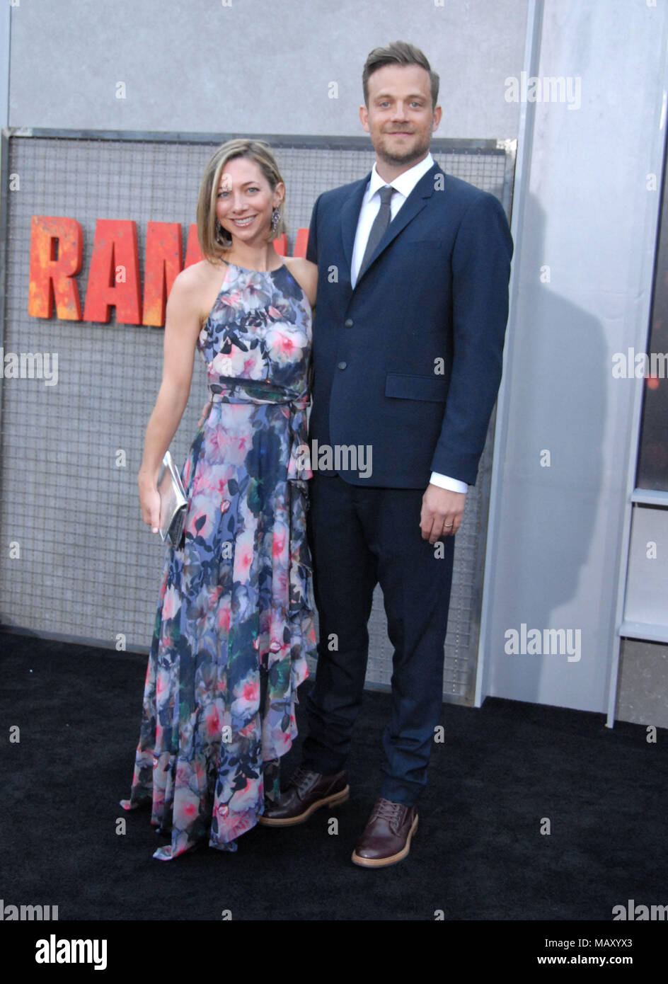 LOS ANGELES, CA - APRIL 04: Screenwriter Ryan Engle (R) and guest ...