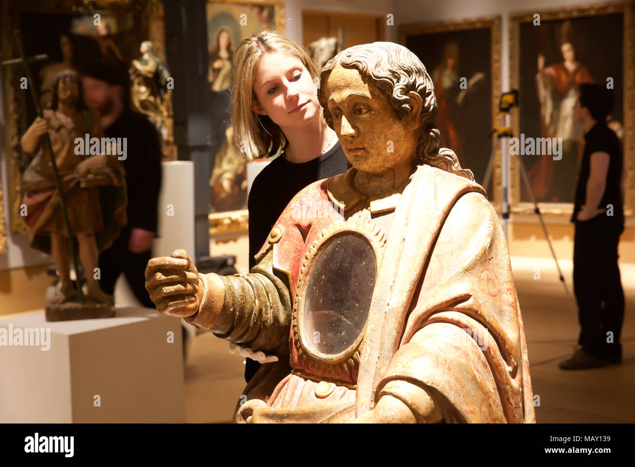17th century large reliquary figure of a saint hi-res stock photography ...