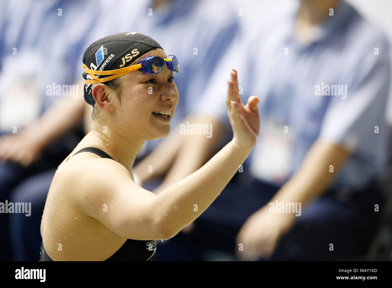 Sayaka Akase, APRIL 4, 2018 - Swimming : JAPAN SWIM 2018 Women's 100m Backstroke semi final at ...
