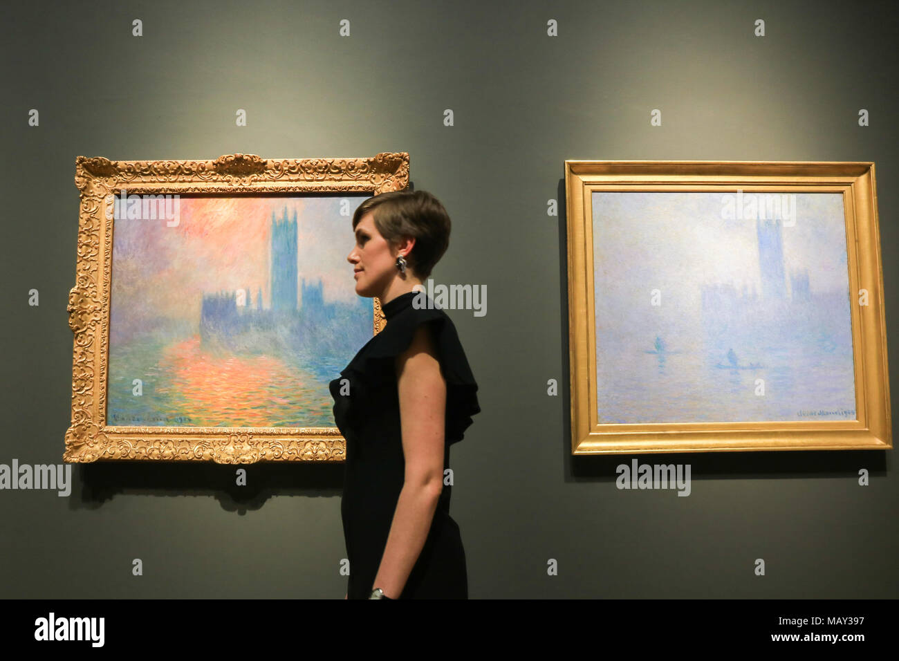 London UK. 5th April 2018. Houses of Parliament Sunset 1904.The First ...