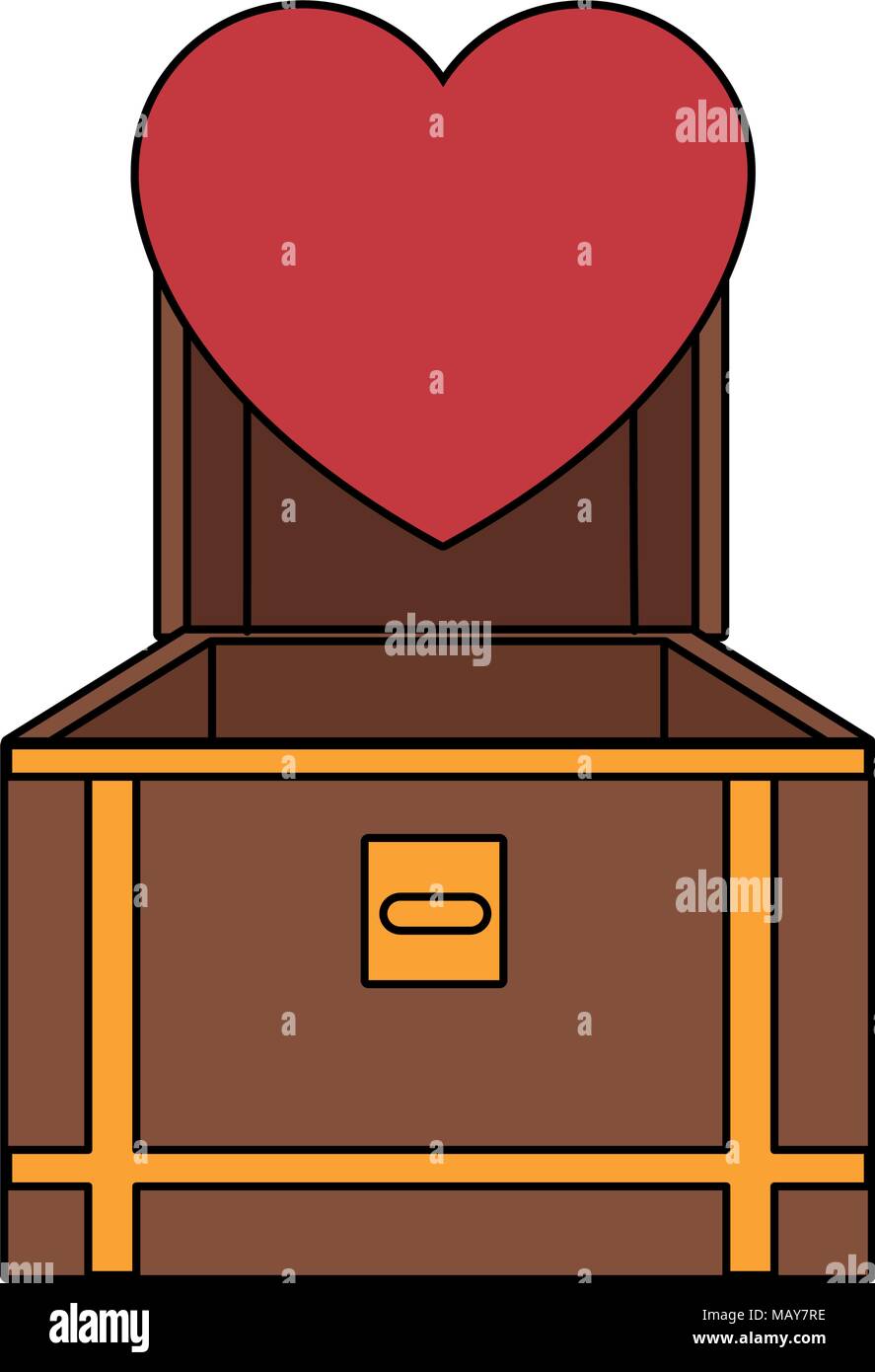 Chest with heart Stock Vector Image & Art - Alamy
