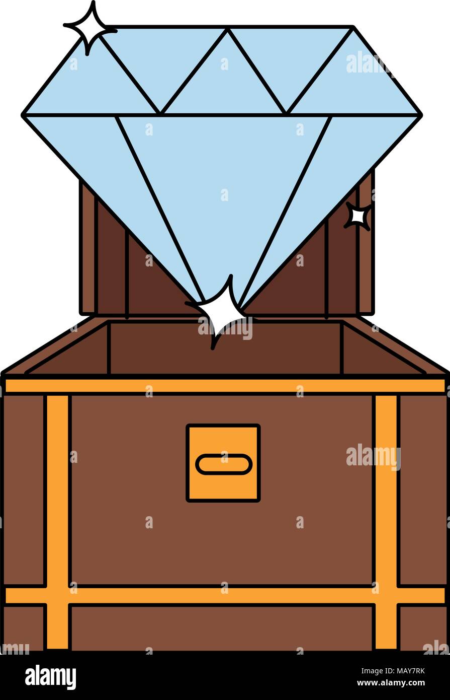 Chest with diamond Stock Vector Image & Art - Alamy