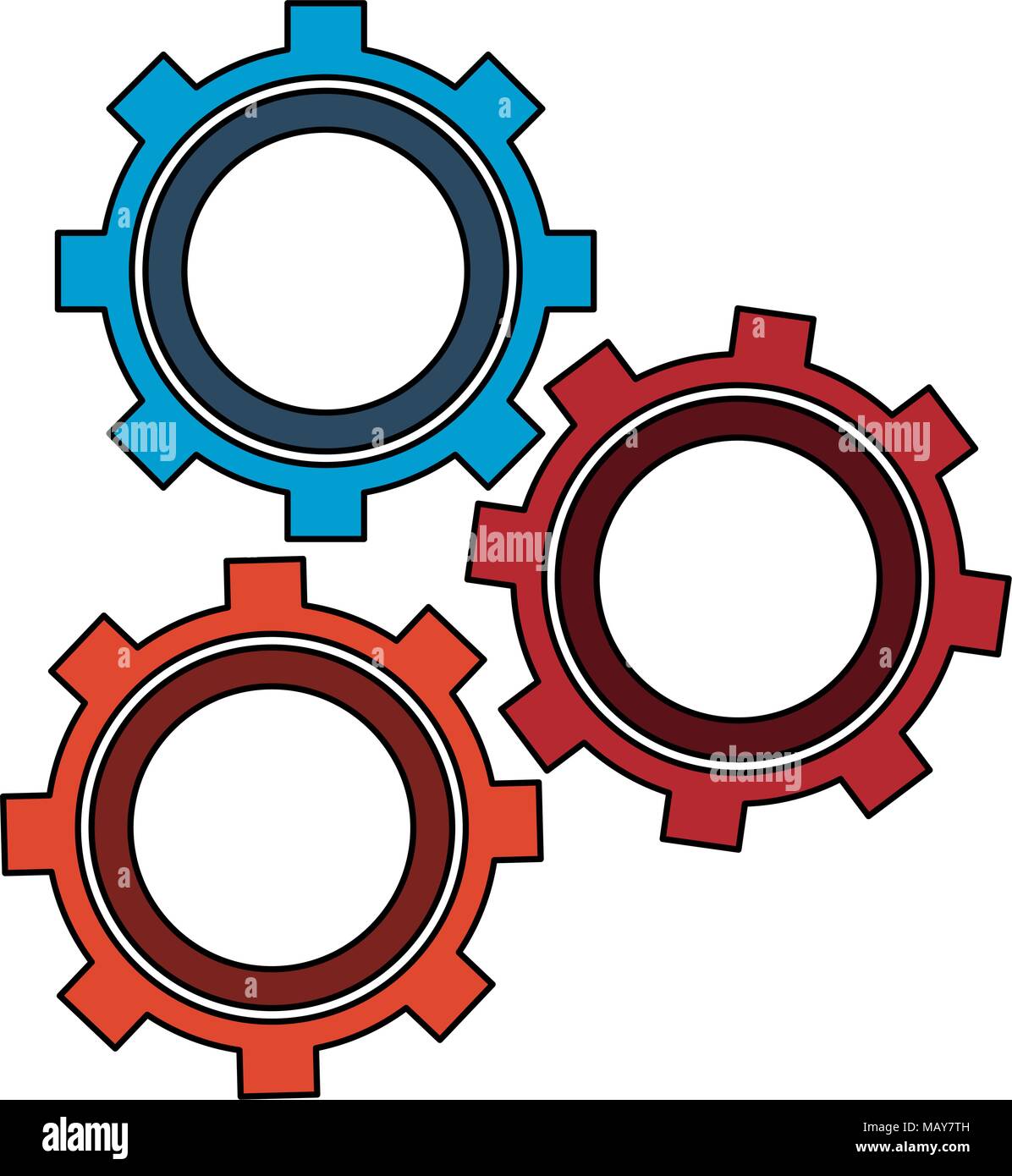 Gears working symbol Stock Vector Image & Art - Alamy