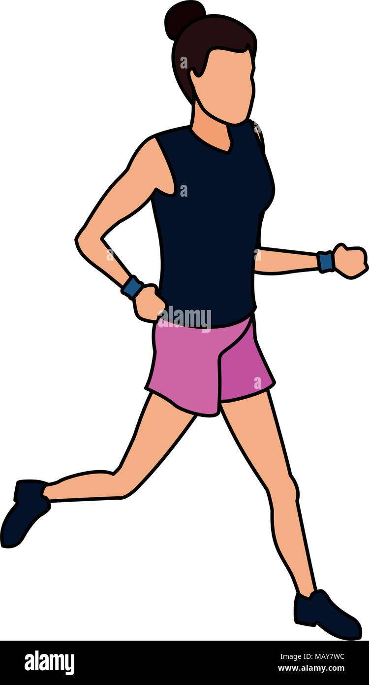 3d woman running Stock Vector Images - Alamy