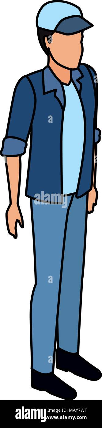 Isometric young man Stock Vector Image & Art - Alamy